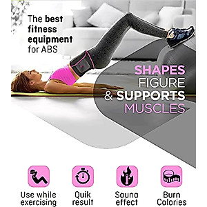 Perfotek Waist Trimmer Belt for Women Waist Trainer Sauna Belt Tummy Toner Low Back and Lumbar Support with Sauna Suit Effect (Large Pink)