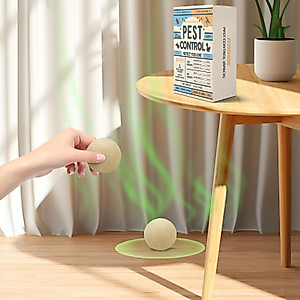 Pest Repellent Balls - Repel Rodent with Peppermint, High-Strength Mice, Mouse, and Rat Repellent - Effectively Deters Spiders, Roaches, Ants, Moths & Pests - 10 Balls