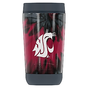 THERMOS Washington State University OFFICIAL Tie-Dye GUARDIAN COLLECTION Stainless Steel Travel Tumbler, Vacuum insulated & Double Wall, 12 oz.
