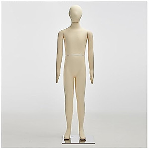Standing Unisex Mannequin 1 2 3 4 5 6 7 8 9 10 11 12 13 14 Years Old Chindren's Clothing Display Manikin, Soft Flexible Toddlers Dress Form with Base, Dressmaker Dummy ( Size : 13 Years-149cm/58.6inch