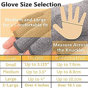 DRNAIETY 2 Pairs Arthritis Compression Gloves, for Hand Arthritis, Rheumatoid, Osteoarthritis, Carpal Tunnel Pain, Compression Gloves for Arthritis for Women & Men, Anti-Slip Glue dot Gloves for Work