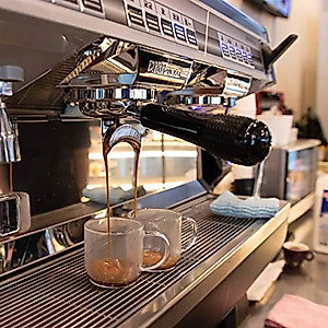 zenco living Espresso Cups (4 Ounce) with Large Handle, Set of 6 - Glass Coffee Cups for Nespresso Lungo, Double Espresso, Cortado