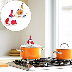 Tofficu Cute Glass Cups 2Pcs Hot Pot Lid Handle Mitt Heat Resistant Pot Knob Grabber Holder Anti Scald Casserole Pot Lid Knob Cover Hand Protector for Home Kitchen Style 1 Glass Cup with Straw