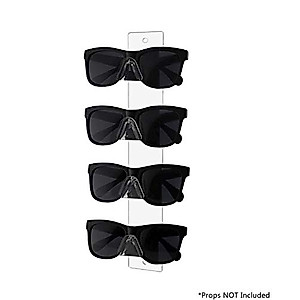 Marketing Holders Glasses Display 4 Pairs Holder with Hanging Hardware Retail Space Saver Organizer Storage Hanger Warehouses Wall Mount Eyeglasses Clear Acrylic Spectacles Safety Glass Labs