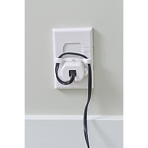 Cardinal Gates 3 Piece Plug Guard and Cord Keeper, White