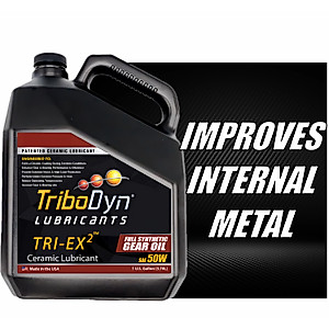 TriboDyn TRI-EX2 Full Synthetic 50W Gear Oil with Ceramic Coating (1 Gallon)