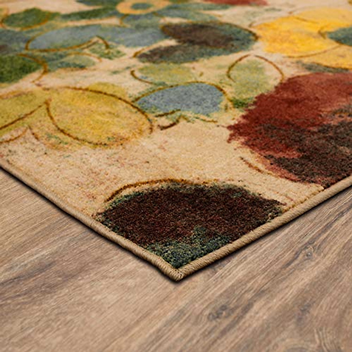 Mohawk Home Aurora Wildflower Light Multicolor Floral Printed Area Rug, 5' x 8', Multicolor