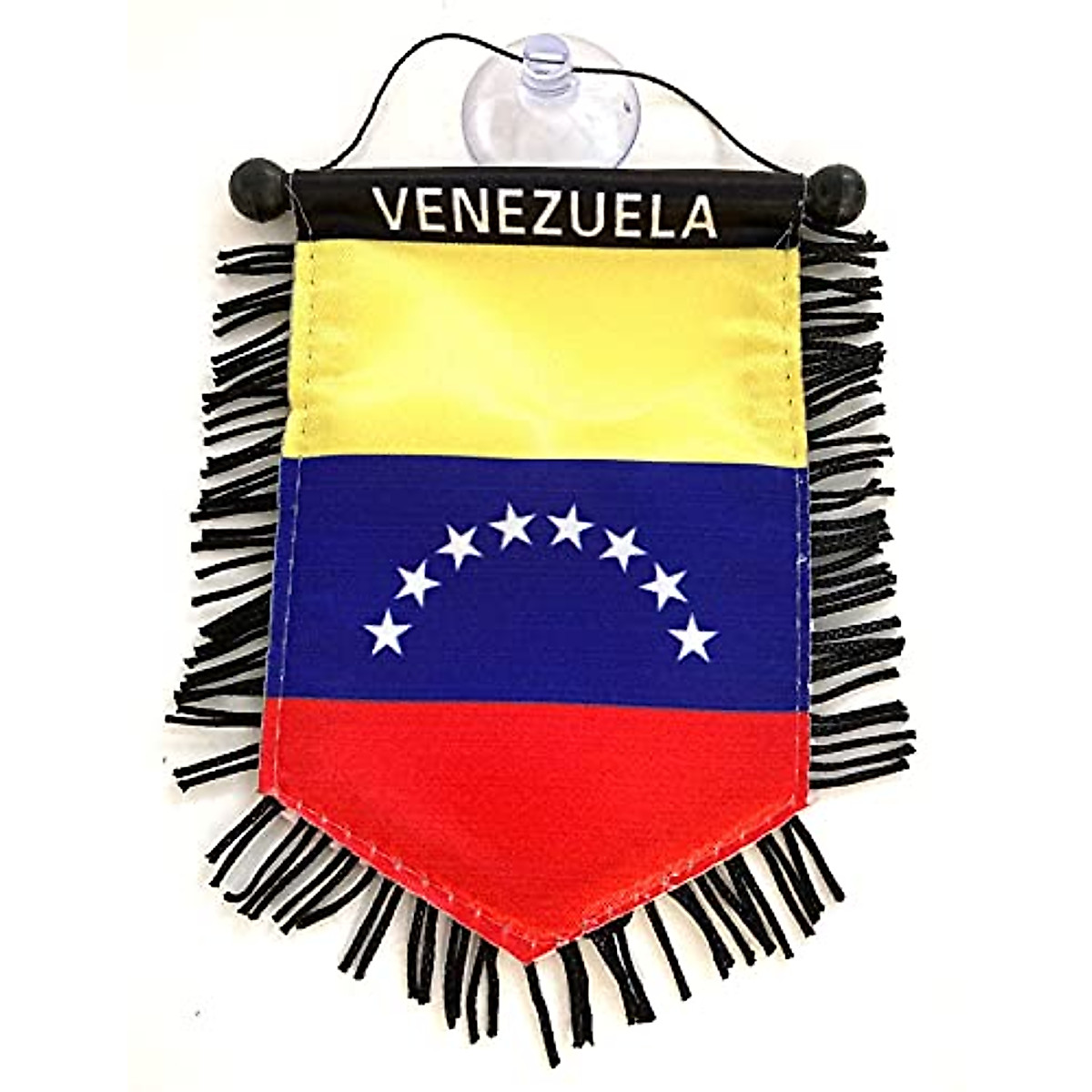 Venezuela Venezuelan Flag for cars stickers decals small window hanging mini banners rearview mirror car accessories automobile homes windows STICKS to Glass Quality Made mini Banners