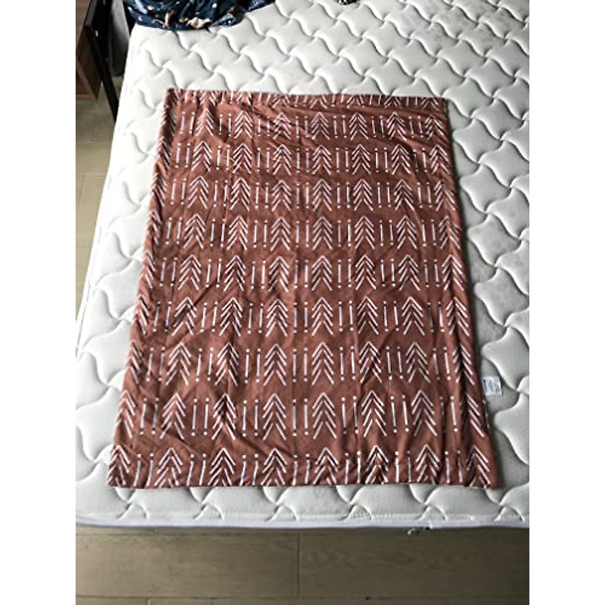 Baby Blanket, Rust Nursery Bed Blanket, Infant Blanket, Toddler Blanket, Boy Girl Blanket Soft, Crib Blanket, Newborn Blanket, Minky Dimple Dot Blanket, 40 x 30 Inches, Stroller Snuggle Up Blanket