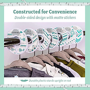 Baby Nest Designs 20x Baby Hangers for Closet with 7X Baby Closet Dividers for Nursery Velvet Baby Clothes Hangers Unisex Newborn Essentials Baby Size Organizer for Infant Clothing to 24 Months