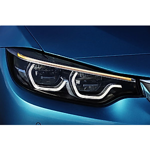 iJDMTOY 4pc Set Iconic Performance Style 7000K Xenon White Hexagon Shape LED Angel Eyes Halo Rings w/Crystal Acrylic Covers Compatible with BMW 3 Series OEM LED/Xenon Light Trims