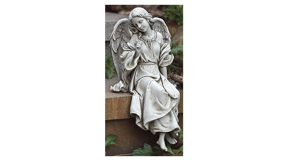 Joseph's Studio Sitting Angel Garden Statue - Religious & Durable