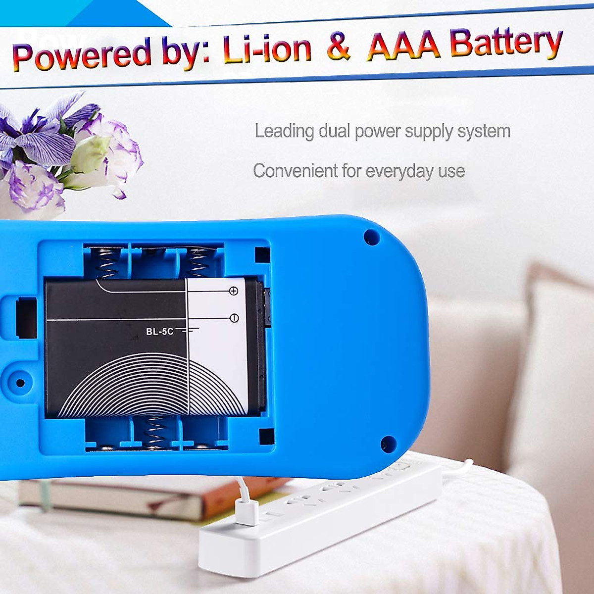 Douddy Kids Retro Handheld Game Console Built in 218 Old School Video Games 2.5'' Display USB Rechargeable 3.5 MM Headphone Jack Arcade Entertain System Children Birthday (Blue)