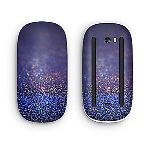 Design Skinz Deep Blue with Gold Shimmering Orbs of Light Vinyl Decal Compatible with The Apple Magic Mouse 2 (Wireless, Rechargable) with Multi-Touch Surface