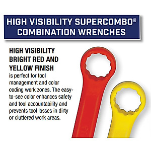 Williams 1216RSC Red Super Combo Combination Wrench, 1/2-Inch