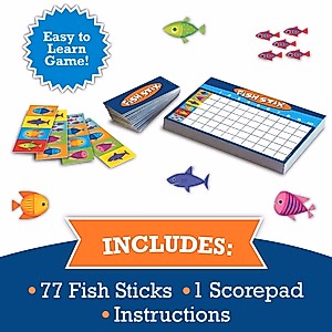 Peaceable Kingdom Award Winning Fish Stix The Kids' Board Game Where Every Fish Counts 2-4 Players Ages 6+