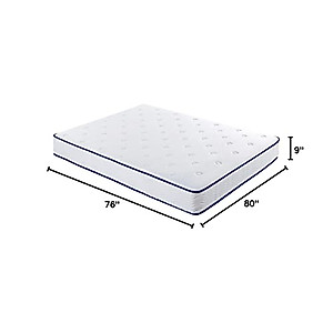 Olee Sleep 9 Inch Breeze Gel Memory Foam Innerspring Mattress, CertiPUR-US Certified, King (VC09SM01K-2)
