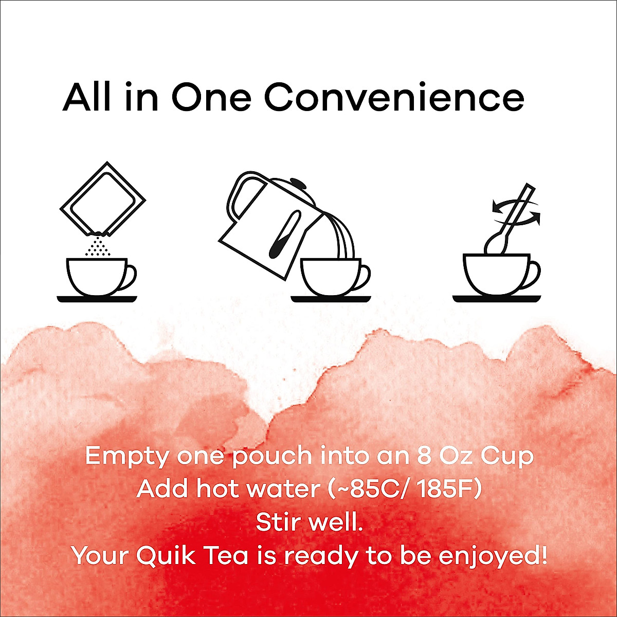 QuikTea Masala Chai Tea Latte - 10 Count Single Box - All Natural Preservative Free Authentic Chai