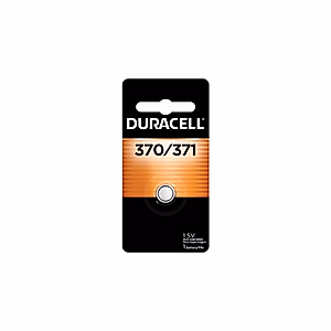Duracell 370/371 Silver Oxide Button Battery, 1 Count Pack, 370/371 1.5 Volt Battery, Long-Lasting for Watches, Medical Devices, Calculators, and More