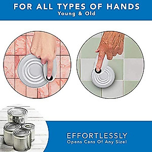 Portable One Touch Automatic Electric Can Tin+ Free Bottle Jar Grip Mate Opener Battery Operated Hands-Free for Seniors with Arthritis Eliminate Hand Pain HelpPrevent Injuries Strain