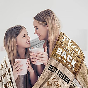 KERAOO to My Mom Gift from Daughter, Custom Birthday Blanket Gift for Mom, Best Mama Ever Gift, Christmas for Mom, Mother, Mama