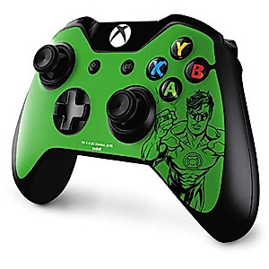 Skinit Decal Gaming Skin Compatible with Xbox One Controller - Officially Licensed Warner Bros Green Lantern Comic Pop Design