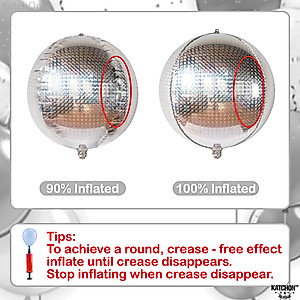 KatchOn, Silver Disco Ball Balloons - 22 Inch, Pack of 6 | Silver Disco Balloons | Shiny Silver Balloons for Bachelorette Party Decoration | New Years Balloons for New Years Eve Party Supplies 2025