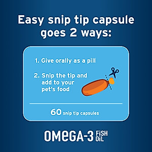 Pet Protect from The Makers of Advantage Omega 3 Supplement for Small Dogs & Cats | 60 Capsules