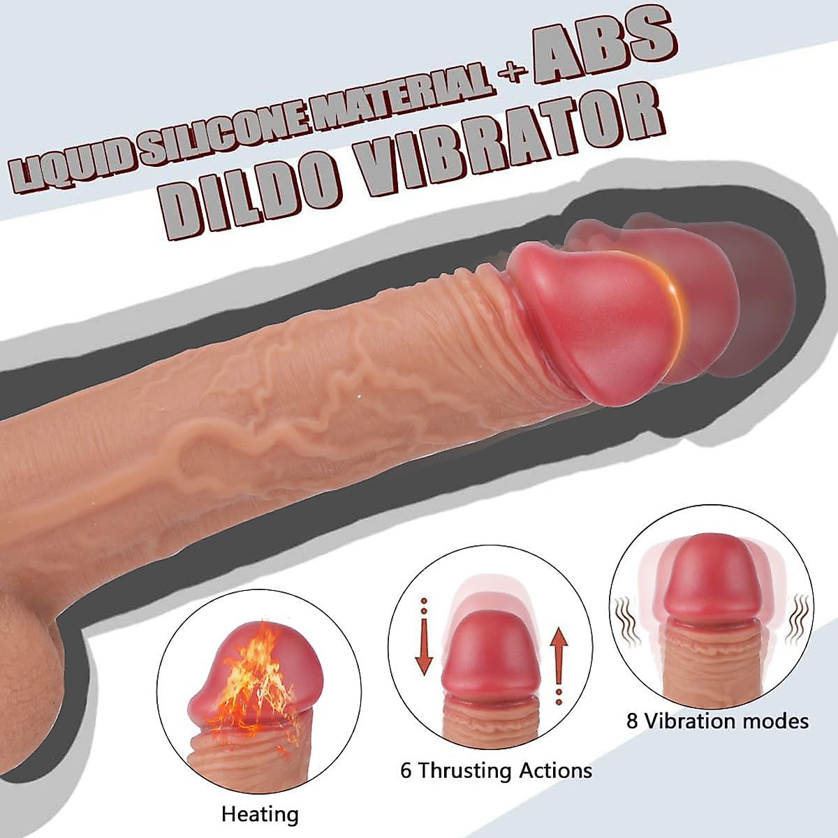 8.8 inches Hidden Packing Silicone Suction Cup Realistic Classic Dick Wand with Strong Suction Cups for Men and Women or Men's and Women's Games-F59