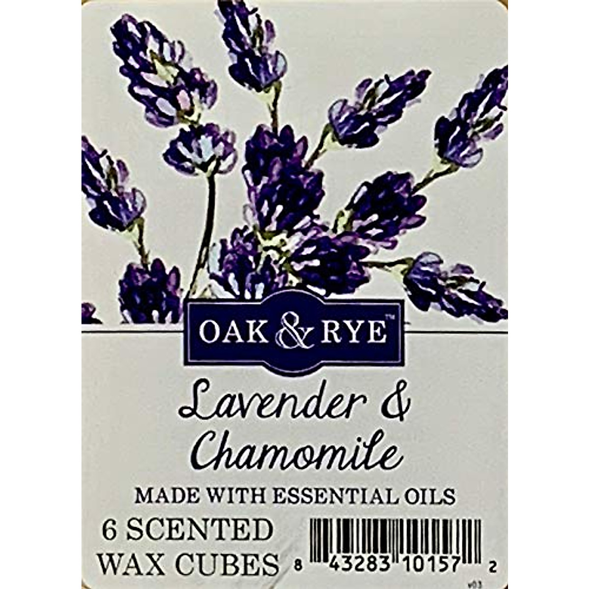 Oak & Rye Lavender and Chamomile Scented Wax Cubes - 4-Pack