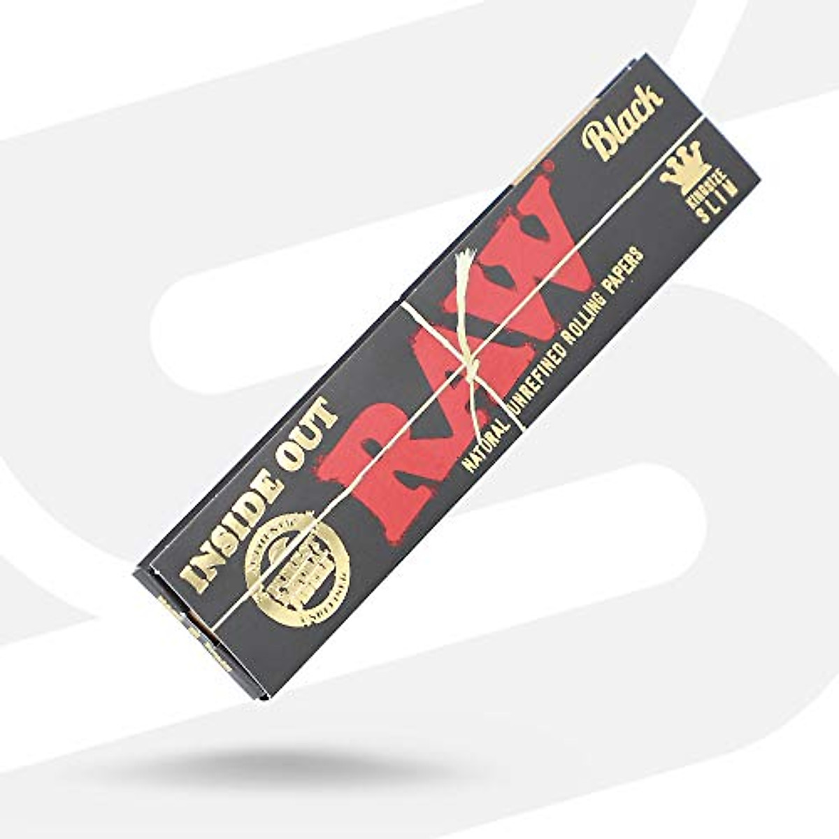 RAW Black Inside Out King Size Slim Rolling Papers | 50 Packs | Perfect for Backrolling - So Thin You Can Truly Taste Your Terps