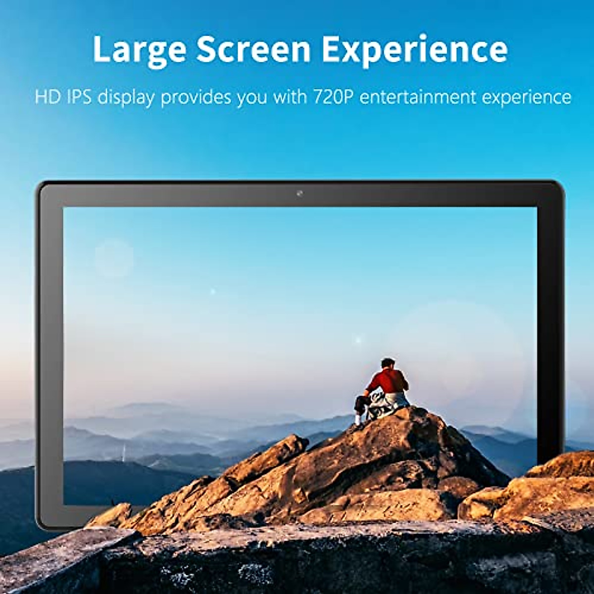 PRITOM M20 10'' Tablet with Case, Android 12 Tabletas, 3G RAM, 64 GB ROM, 512 GB Expandable, Quad-Core 1.6GHz Processor, 6000mAh, HD IPS Touchscreen, Dual Camera, WiFi 6, Bluetooth, FM, USB C