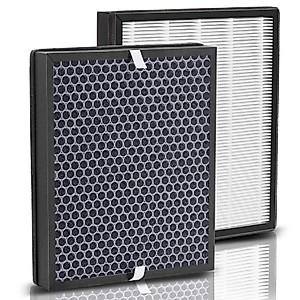 300 300S Replacement Filter Compatible with 300/300s Air Pu-rifier Filter Replacement (for 1256 sq.ft), Compare to 3111635, 2-Pack White H13 True HEPA & Activated Carbon