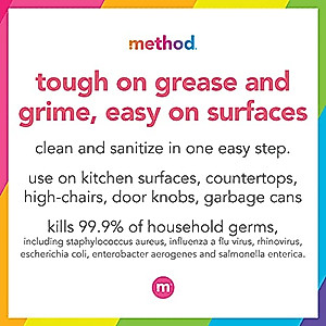 Method Antibacterial All-Purpose Cleaner Spray, Bamboo, Kills 99.9% of Household Germs, 28 Fl Oz (Pack of 4)