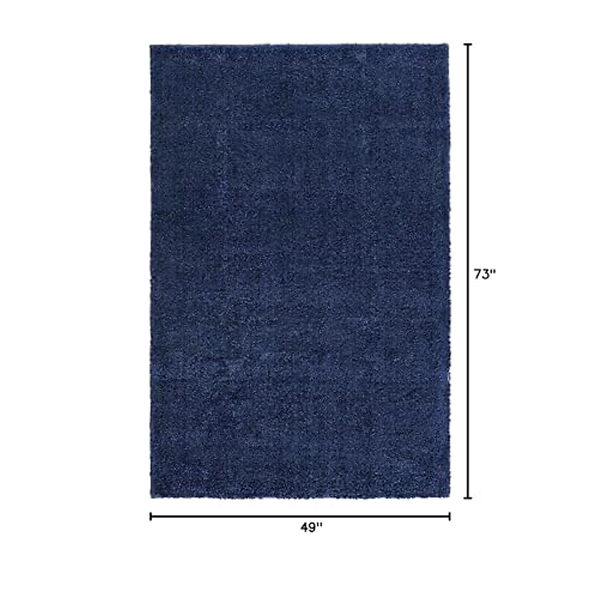 Unique Loom Solo Collection Area Rug - Calabasas (4' 1" x 6' 1" Rectangle, Navy Blue)