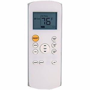 YAOHUIMI Replacement Remote Control for WHYNTER AC Air Conditioner Remote Control ARC-148MHP ARC-148MS ARC-126MDB ARC-126MD ARC-102CS