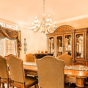 FANNIS 6 Pack C32 Replacement Flame Tip LED Bulb, 2W Equals 20W, Warm 2200K Filament Edison Bulb, E12 Base Vintage Amber Glass Candle Light Bulb for Pendant Chandelier Ceiling Fan Candelabra Light