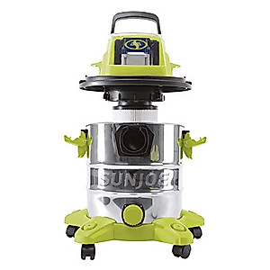 Sun Joe 24V-WDV6000 24-Volt 5.3-Gallon Cordless Stainless Steel Wet/Dry Vacuum, 5.3 Gallon, 24V, Kit (w/ 4.0-Ah Battery and Charger)