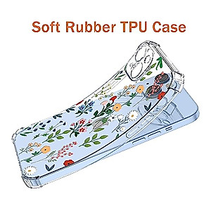 OEURVQO for Oppo A16 Oppo A16s Oppo A54s Case Clear Floral Flower Pattern Design Soft TPU Cover Shockproof Bumper Anti-Scratch Protective Case for Oppo A16 (Lush Flora)