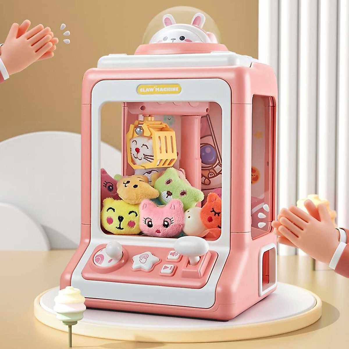 Harilla Small Claw Machine,Kids Arcade Claw Machine, Pink
