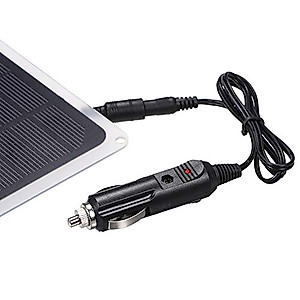 Decdeal Solar Panel with USB Port DC12V 10W Car Chargers Charge for 12V-Battery Portable Completed Accessories for Outdoor Camping Hiking Fishing Climbing