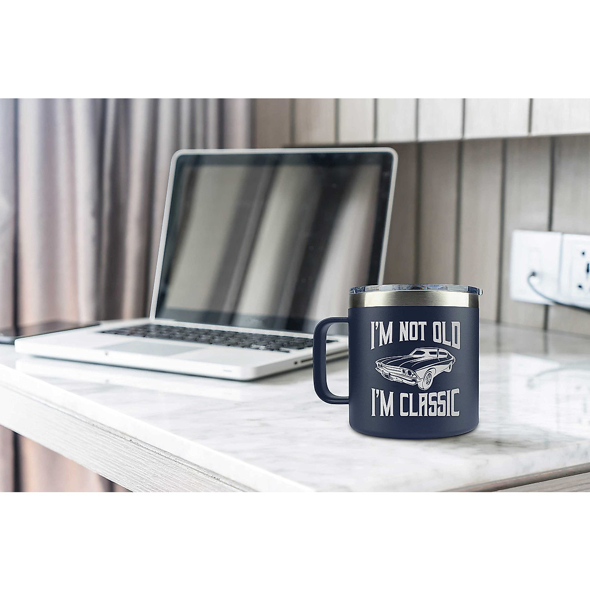 AMAZPRINTS Christmas Gifts for Dad, Grandpa, Him from Daughter, Son - Dad Gifts for Christmas - Birthday Gifts for Men - Retirement Gifts - Dad Birthday Gift for 40th 50th 60th 70th 80th 14oz Navy