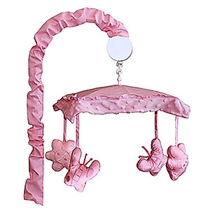 BabyFad Minky Pink 9 Piece Baby Crib Bedding Set