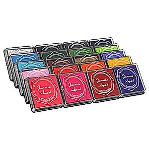 XoreArt Finger Washable Ink Pads for Kids, Non-Toxic, 20 Color DIY Rainbow Craft Ink Pads for Rubber Stamps, Paper, Wood Fabric, Best Gift for Kids (Pack of 20)