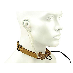 Armorwerx Covert Military Throat Mic Headset (Tan)