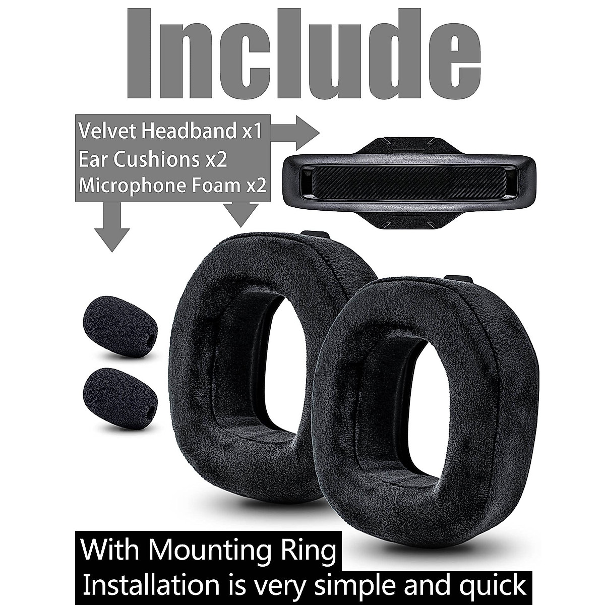 CCRE Earpads Replacement for Astro A40TR a40 tr Headset - Astro A40tr Mod Kit /A40tr Accessories/Ear Cushion/Ear Cups (Velour)