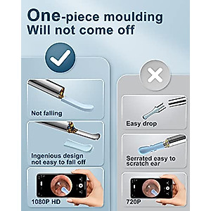 Ear Wax Removal, Ear Cleaner Camera with 1080P, Ear Cleaning Kit with 6 Ear Pick, Ear Camera for iPhone, iPad, Android Phones, with 8 Pcs Ear Set