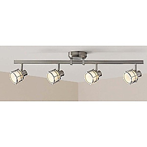 Hampton Bay 4-Light Pewter Integrated LED Track Lighting Fixture