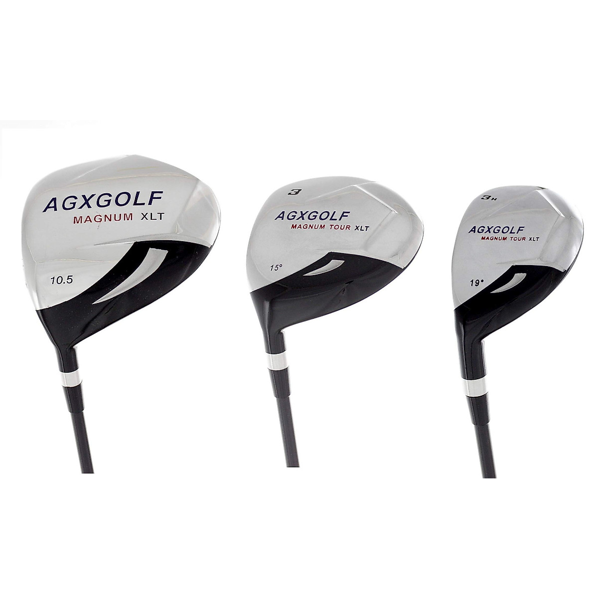 AGXGOLF Boys Left Hand XLT Magnum 12 Piece Complete Golf Set w460cc Driver +Fairway Wood + Hybrid +6,7,8 & 9 Irons + PW + Stand Bag+Free Putter Teen Length Built in The USA!