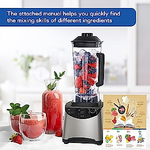 Professional Blender with 1400-Watt, 2 Modes Countertop Smoothie Maker Blender with 1.8L BPA-free Food Container, 6 Stainless Steel Blades Personal Kitchen Blender for Fruits Shakes and Smoothies